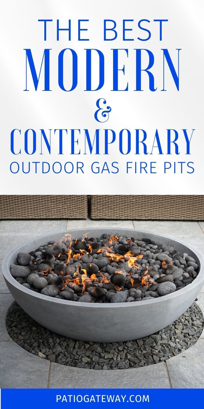 The Best Modern & Contemporary Style Outdoor Gas Fire Pits - Patio Gateway